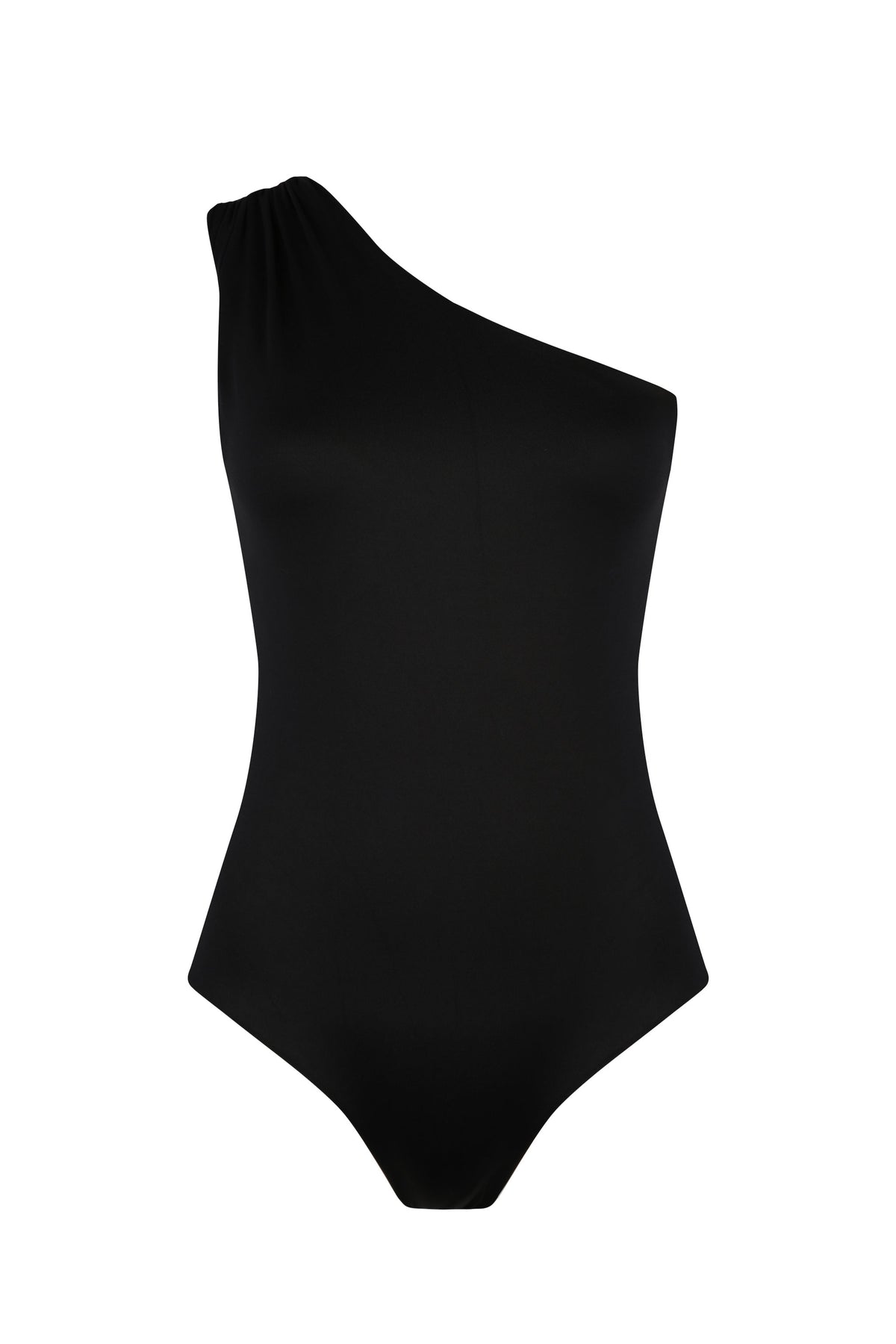Peggy One Shoulder Swimsuit Black